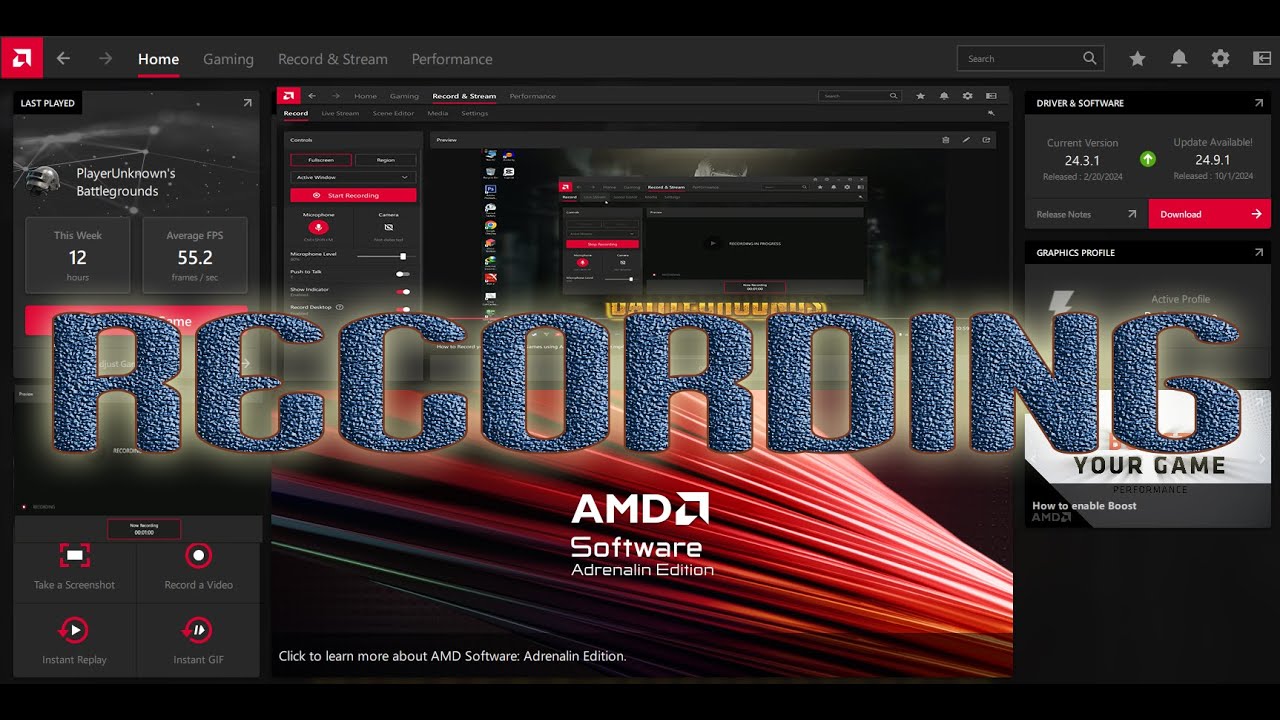 How to Record your Desktop and Gameplay using AMD Adrenalin Software ...