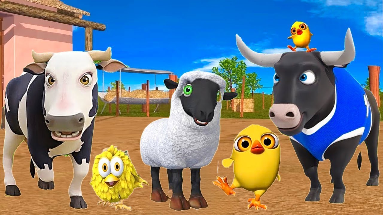 El Pollito Pío 3D | Canciones de la Granja de toro|-el Pollito y el ...