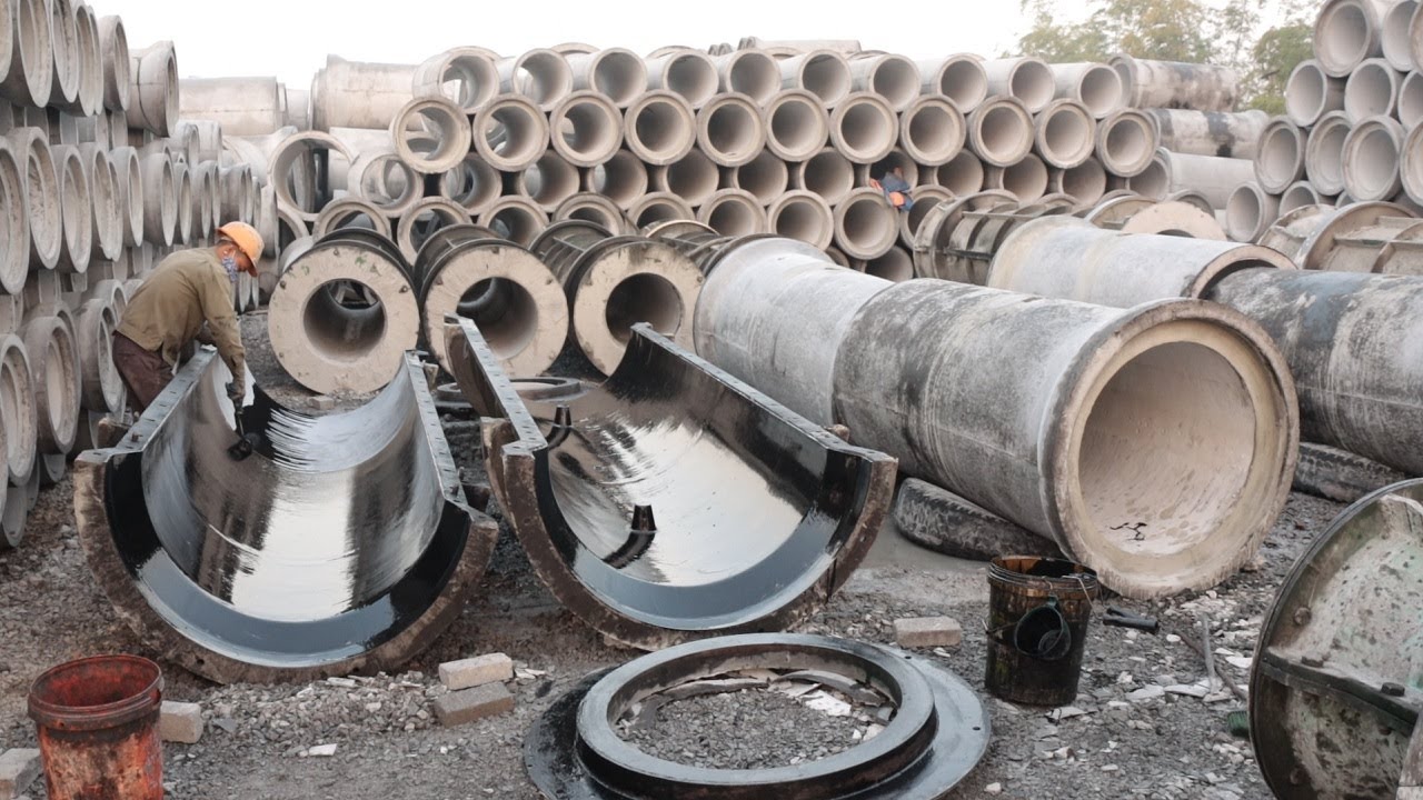 Process Mass Produce Concrete Culvert | Produce Concrete Pipe Large ...