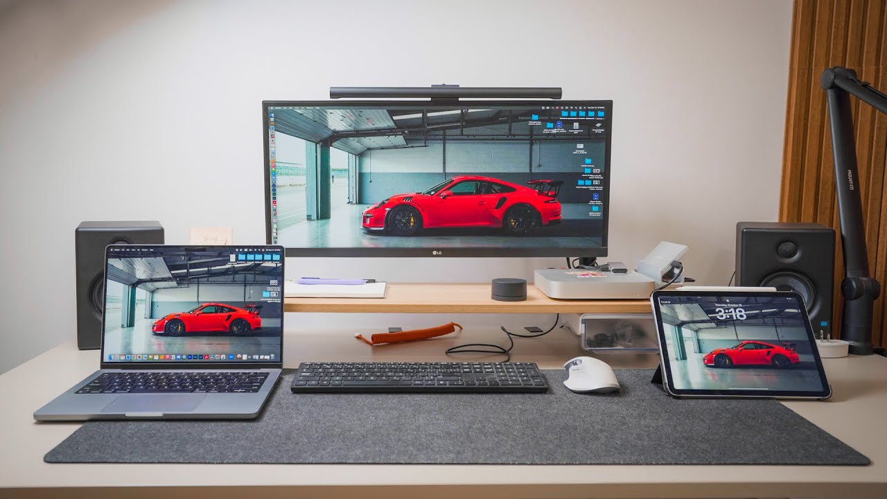 My Hybrid Mac/iPad/MacBook Desk Setup: Less is More - YouTube