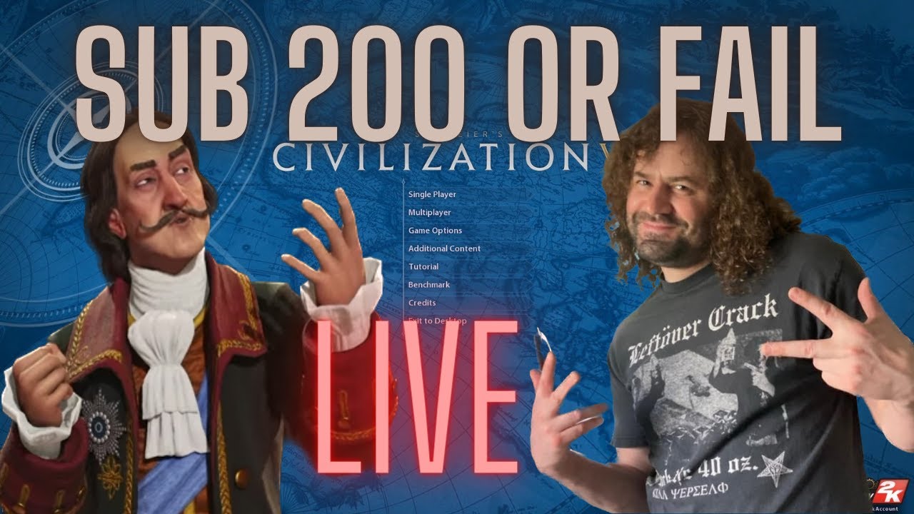 Civilization 6| Russia Livestream Sub 200 or fail to the finish line ...