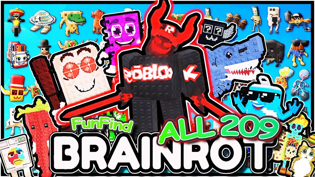 Find ALL 209 BRAINROTS 🎵Find the Brainrot 209 - Fun Find Game World🎵 ...