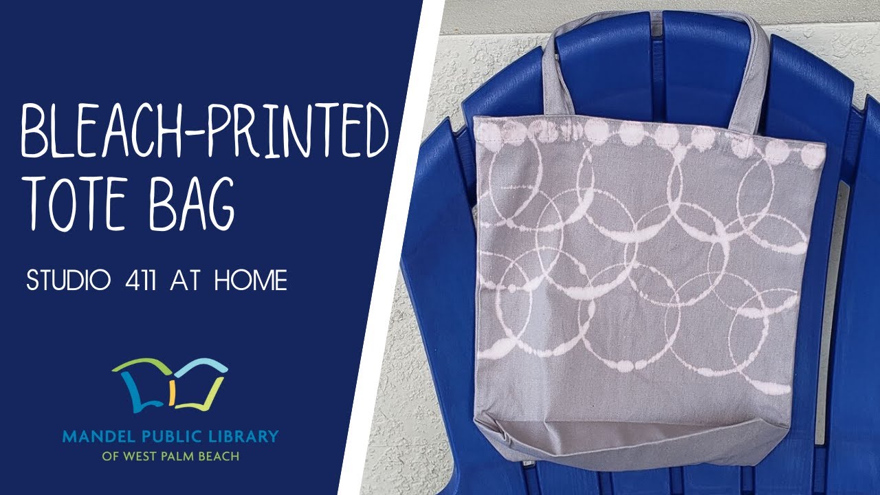 Studio 411 at Home Crafting: Bleach-Printed Tote Bag - YouTube