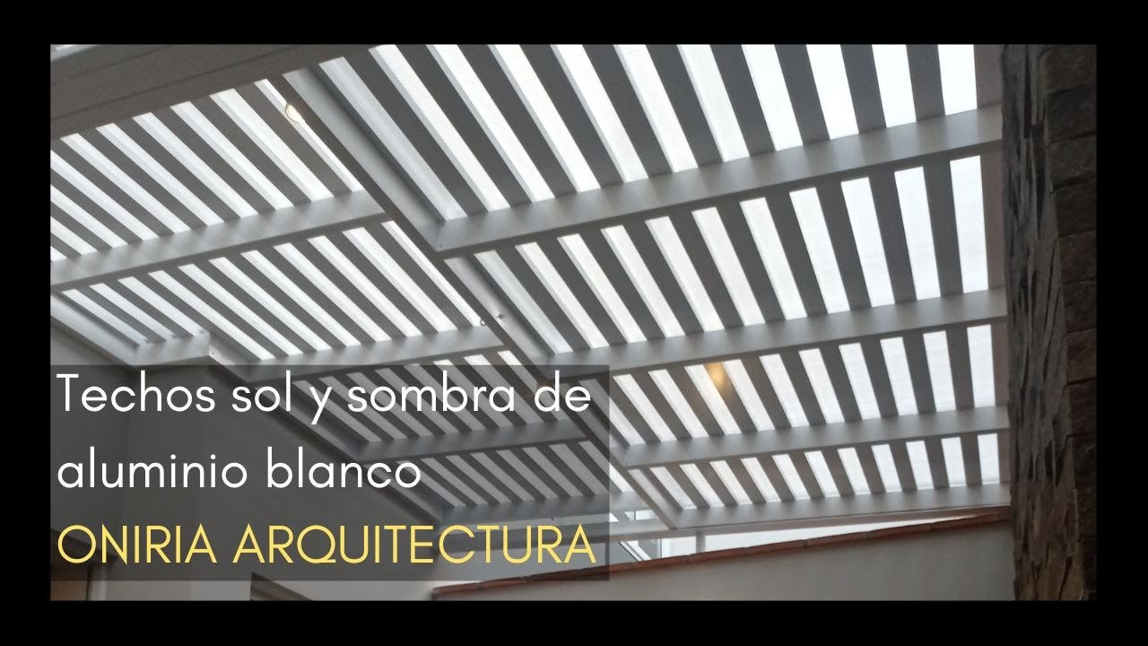 Techos sol y sombra de aluminio blanco para terrazas, patios y ...