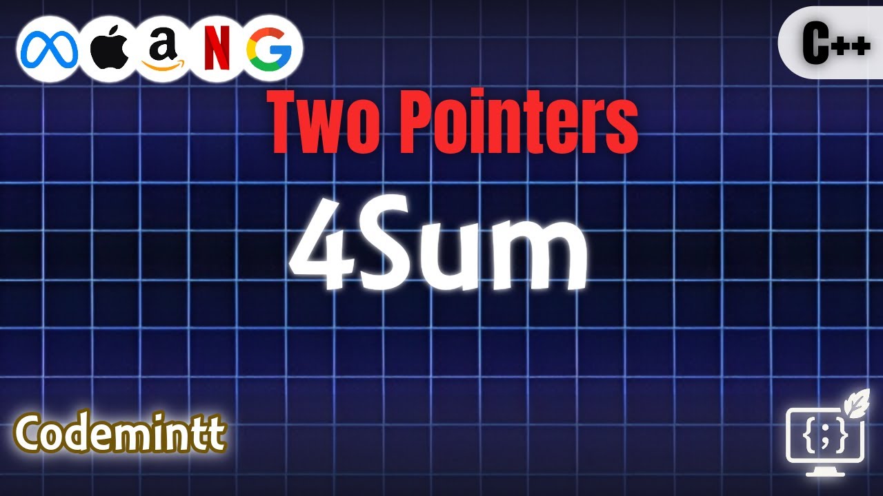 04. 4Sum | Two Pointers || BLIND75-SERIES || CODEMINTT - YouTube