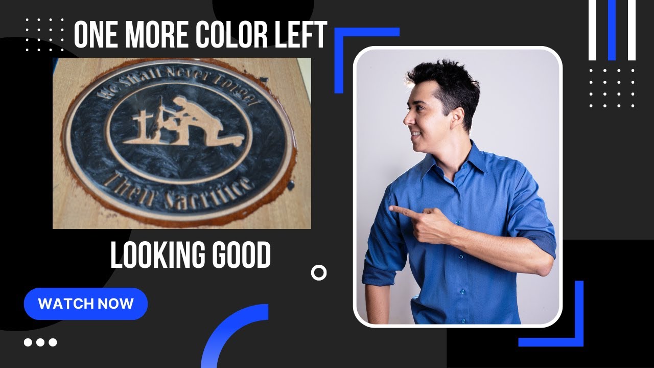 Multilayer Epoxy Inlays Black Pour and White Carve - YouTube