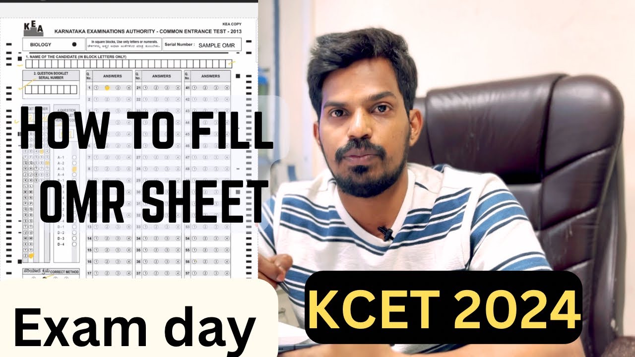 HOW TO FILL KCET OMR SHEET | KEA KARNATAKA #kcet2024 - YouTube