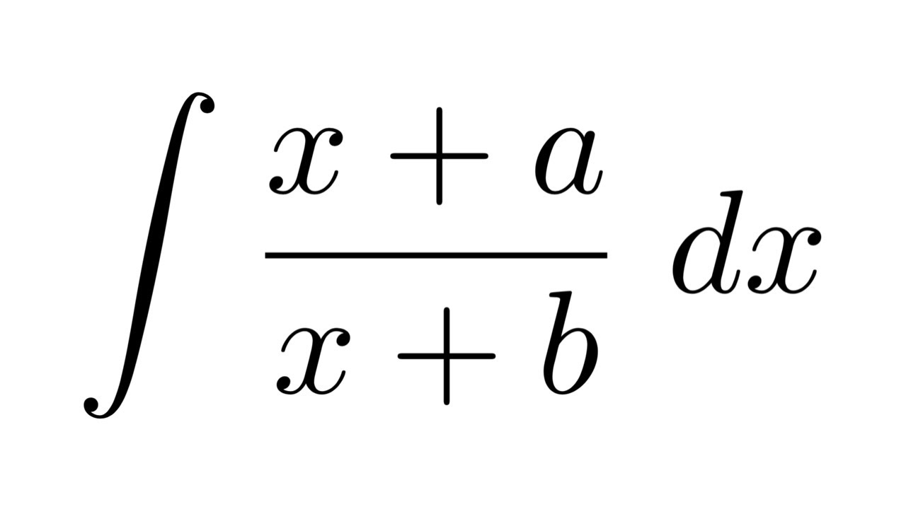 Integral of (x+a)/(x+b) - YouTube