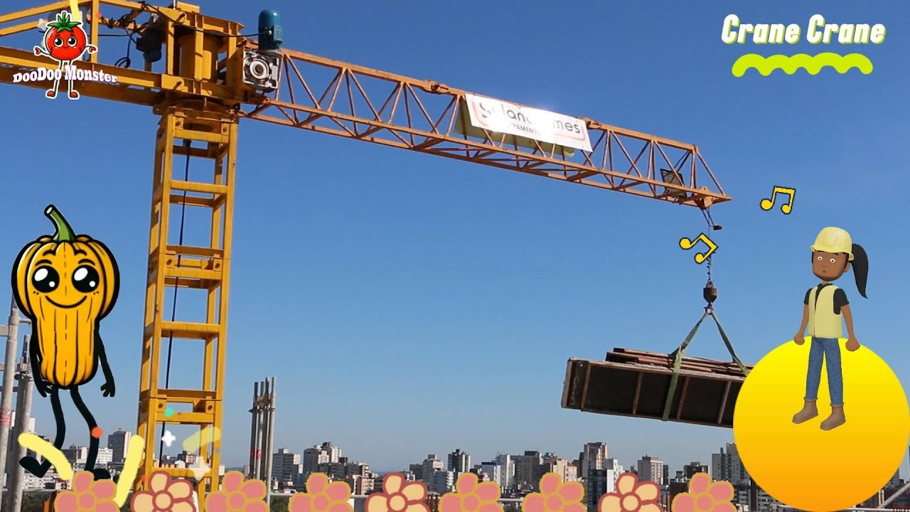 "Construction Machines" Kids Song - Crane crane For Kids,DoodooMonster ...
