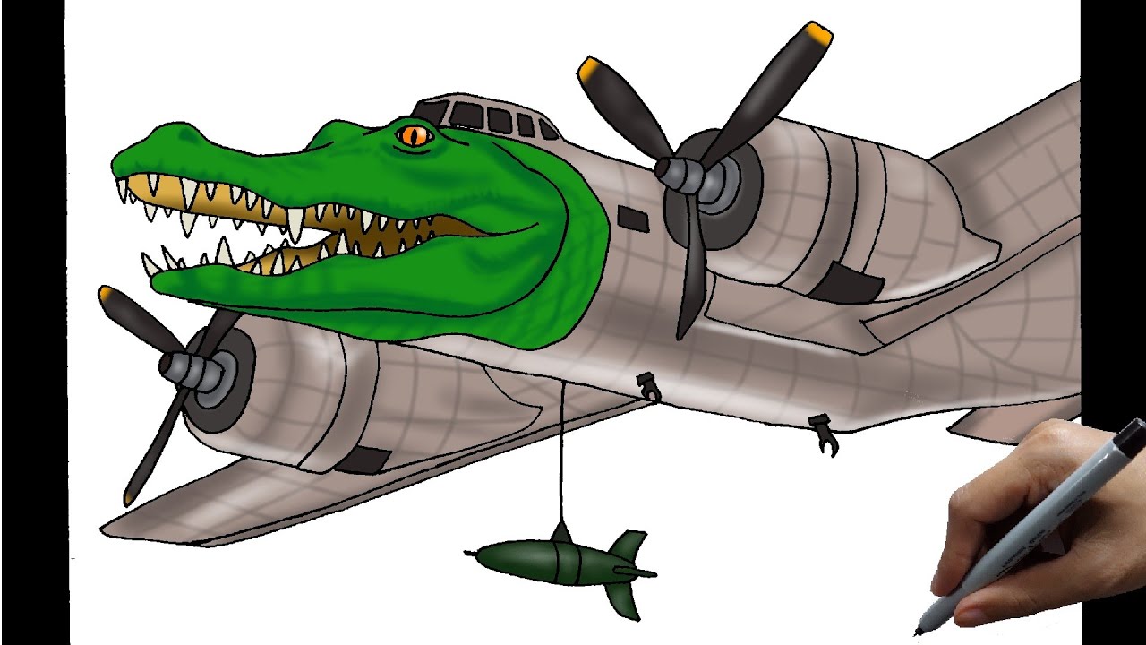 How to draw bombardino crocodilo step by step - YouTube