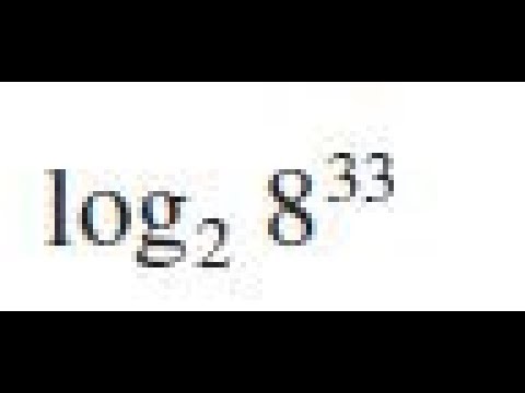 log2(8^33), use the laws of logarithms - YouTube