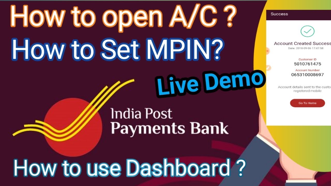 How to Open IPPB SAVING A/C ONLINE।। How to set MPIN ।। How to login ...