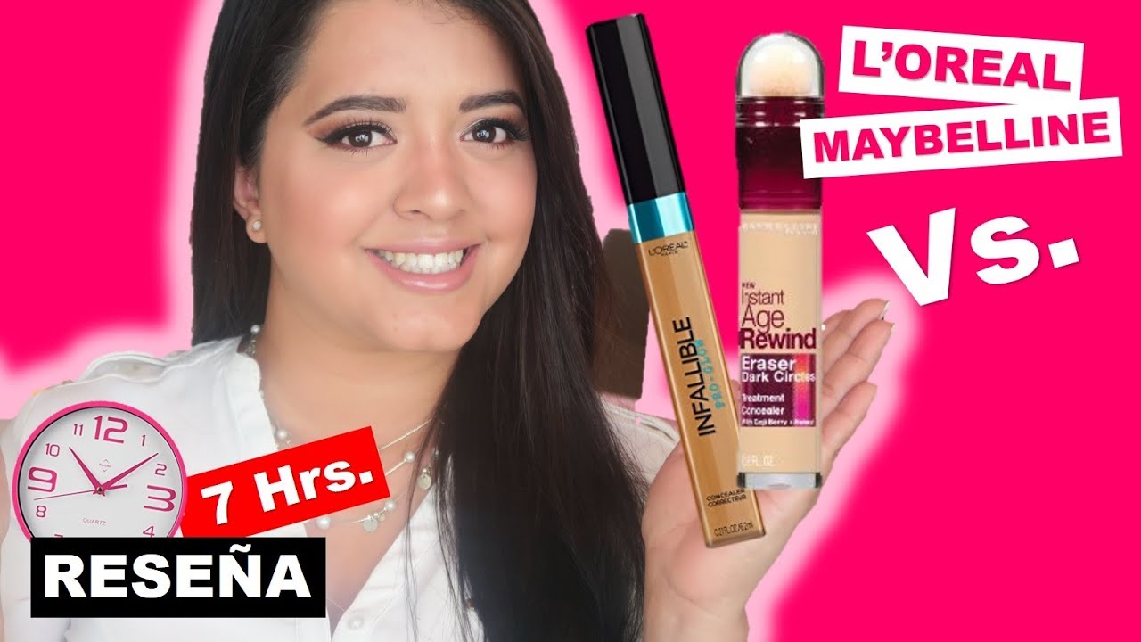 MAYBELLINE VS. LOREAL / INFALLIBLE PRO GLOW CONCEALER / AGE REWIND ...