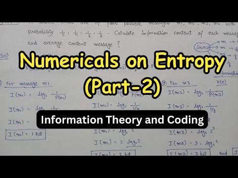 Numericals on Entropy Part 2 | Information Theory and Coding - YouTube
