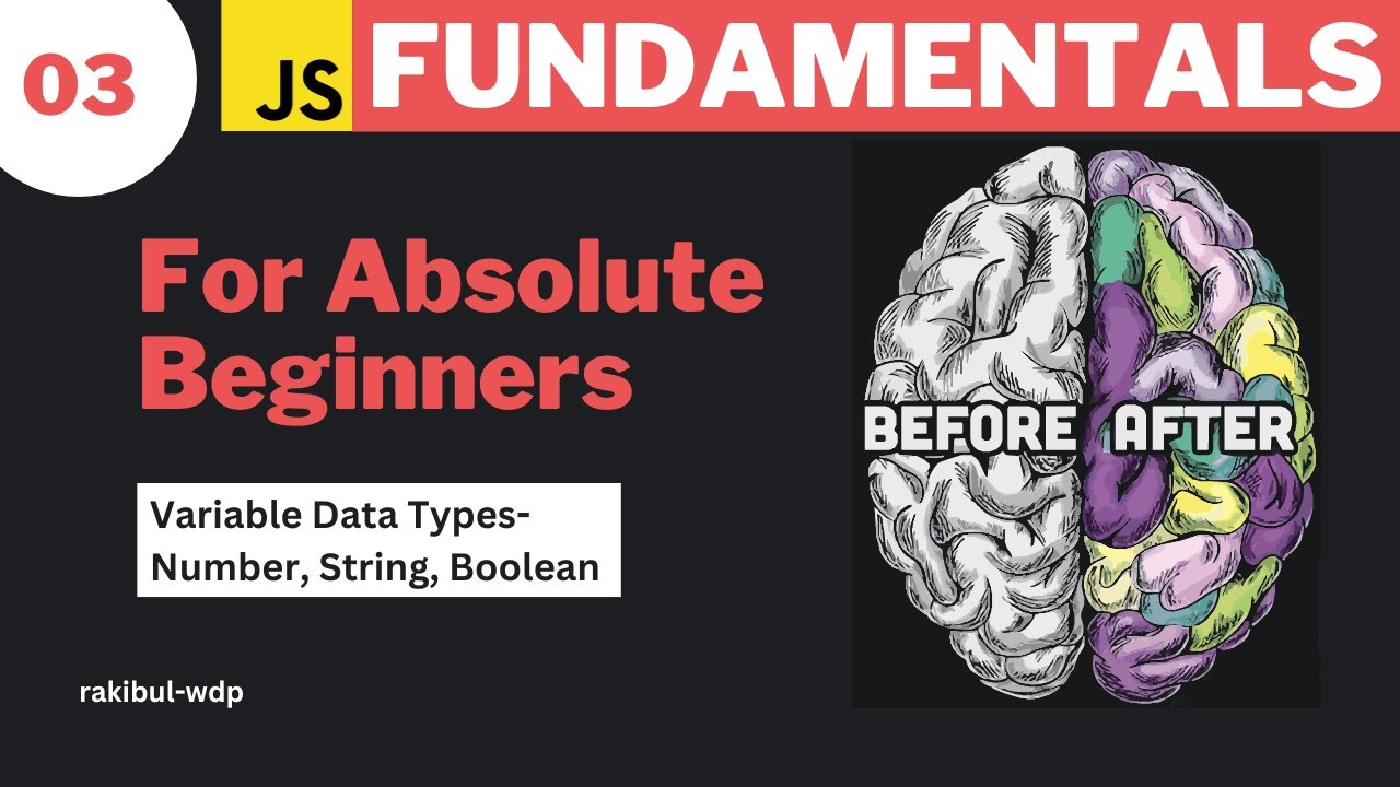 03 Variable Data Types Number String Boolean Javascript Bangla 0511