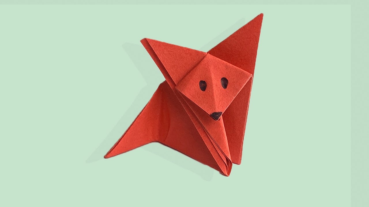 Origami Fuchs falten - Bastel Tutorial aus Papier - YouTube