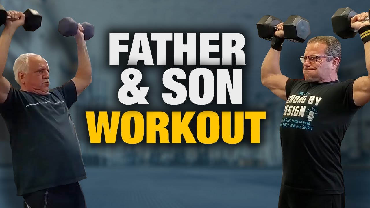 Muscle Building Workout With My Dad! | Follow Along Father and Son Gym ...