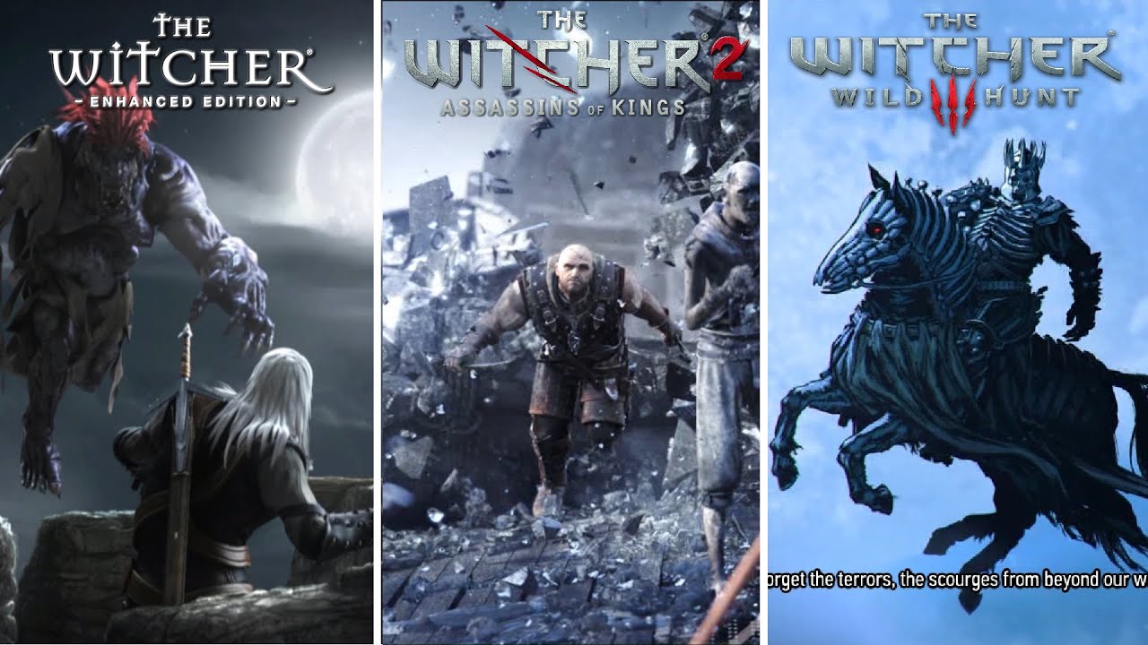 EVERY GAME OPENING CINEMATIC FROM THE WITCHER SERIES !! #witcher3 # ...