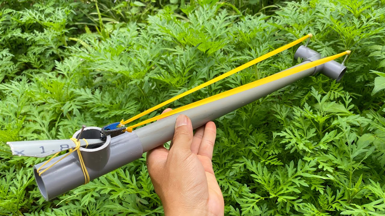 DIY Improved Slingshot | Pvc improved slingshot | How to make an ...