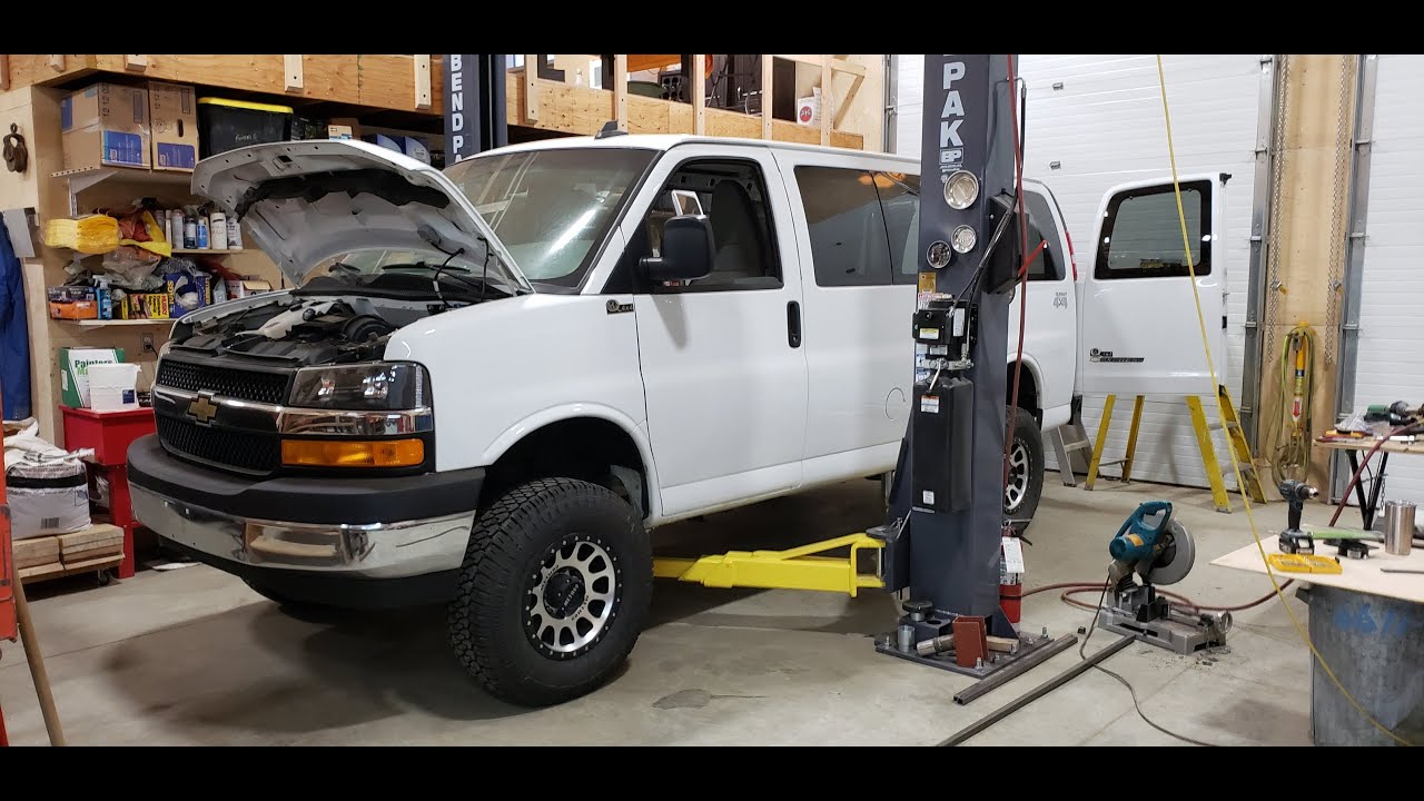 Express van conversion, black water tank fabrication - YouTube