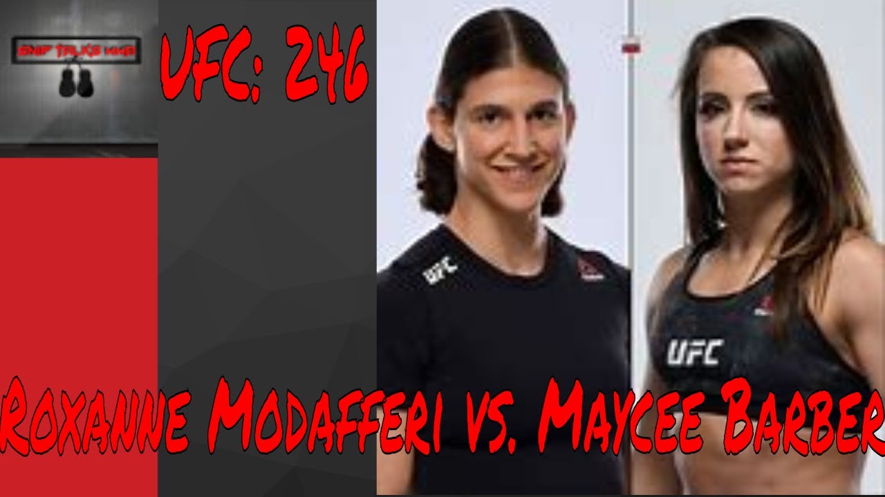 UFC:246 Roxanne Modafferi vs. Maycee Barber prediction. - YouTube