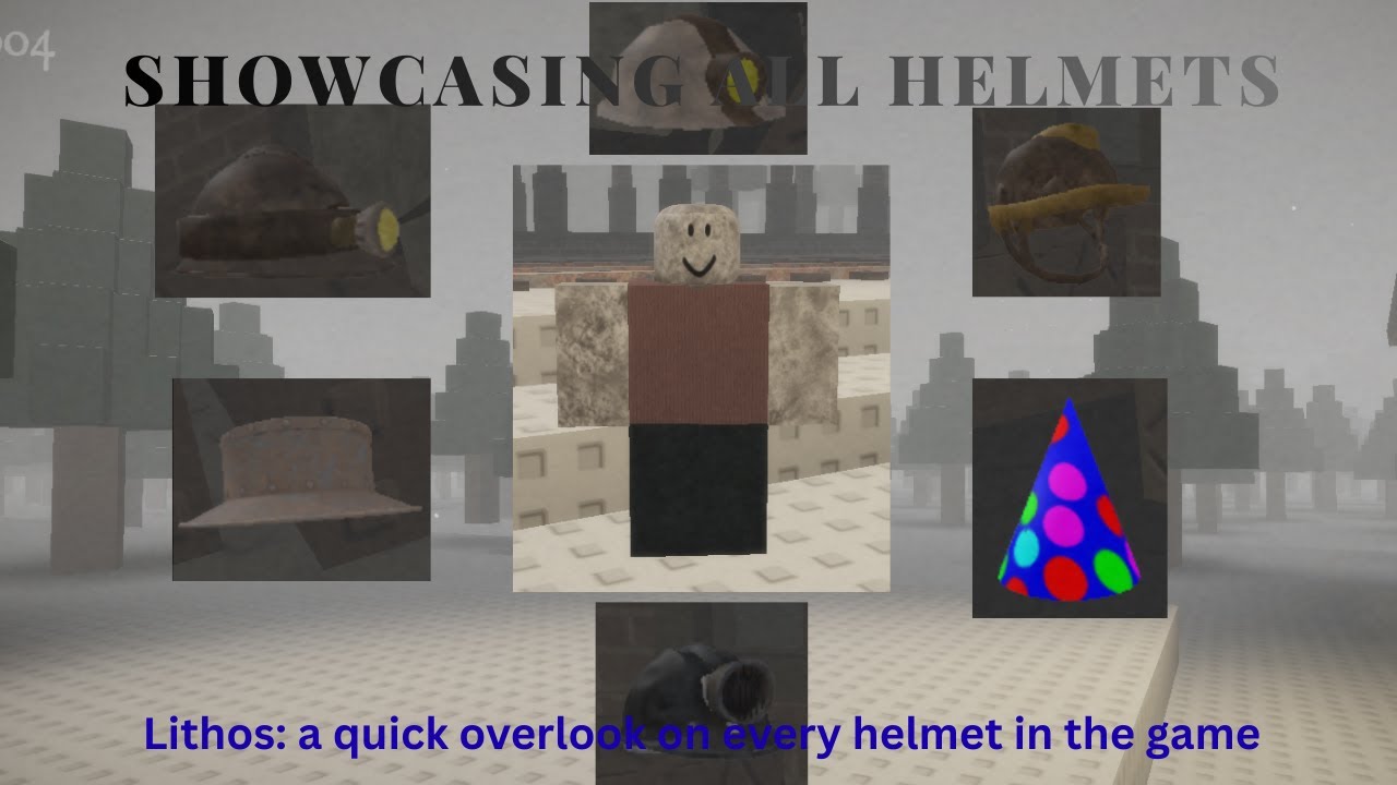 Lithos: showcasing all of the helmets | Roblox - YouTube