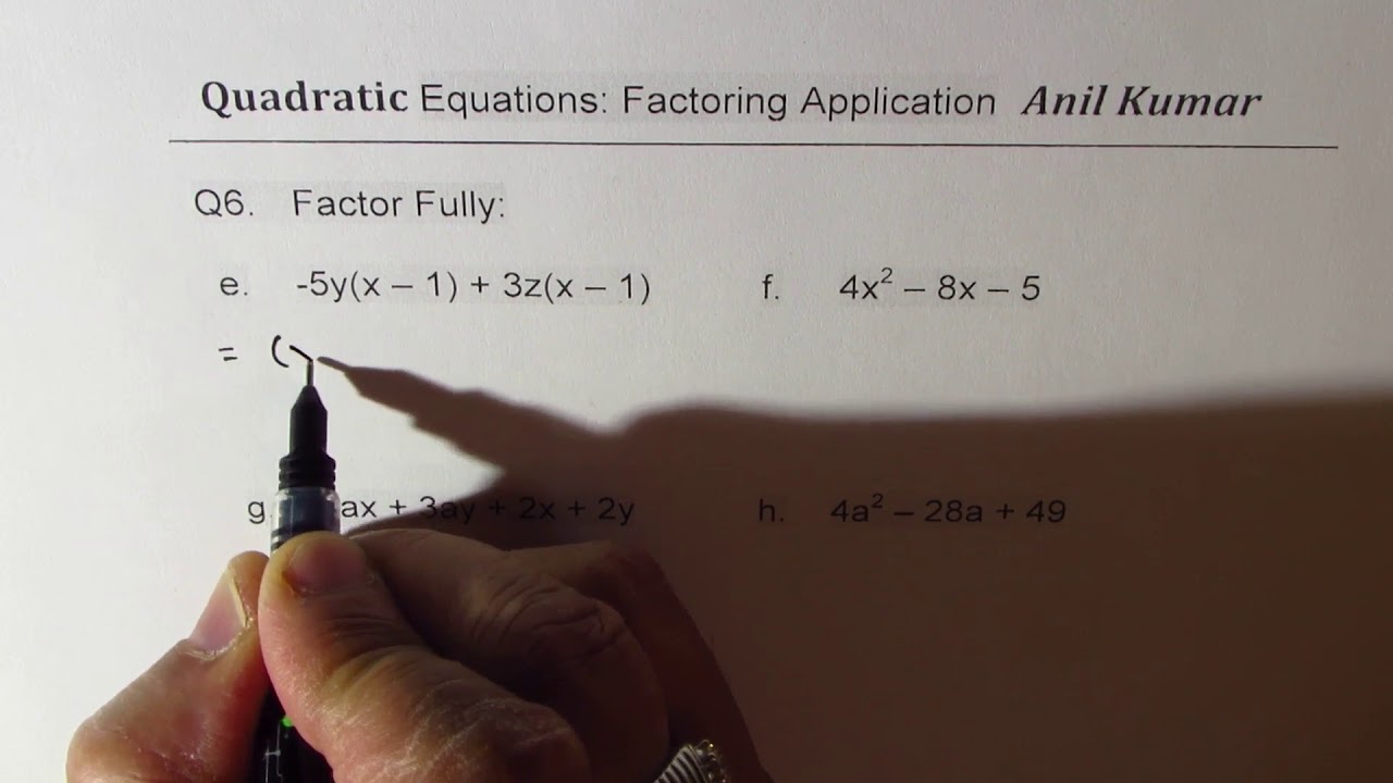 Factor Polynomials Test Practice Examples - YouTube