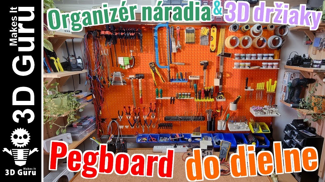 Pegboard ako nástenný organizér pre náradie nielen do dielne - YouTube