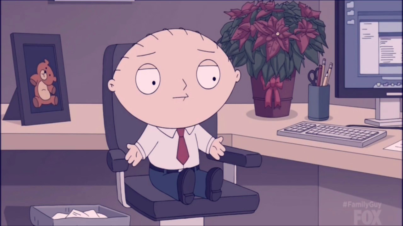 FAMILY GUY Stewie and his new job in the office - YouTube