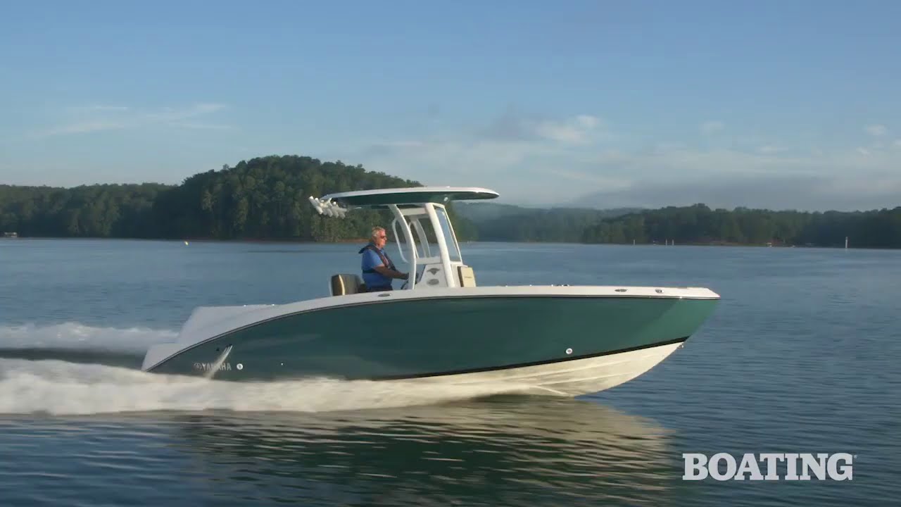 Boating Magazine Reviews The New Yamaha 2021 255 FSH Sport E - YouTube