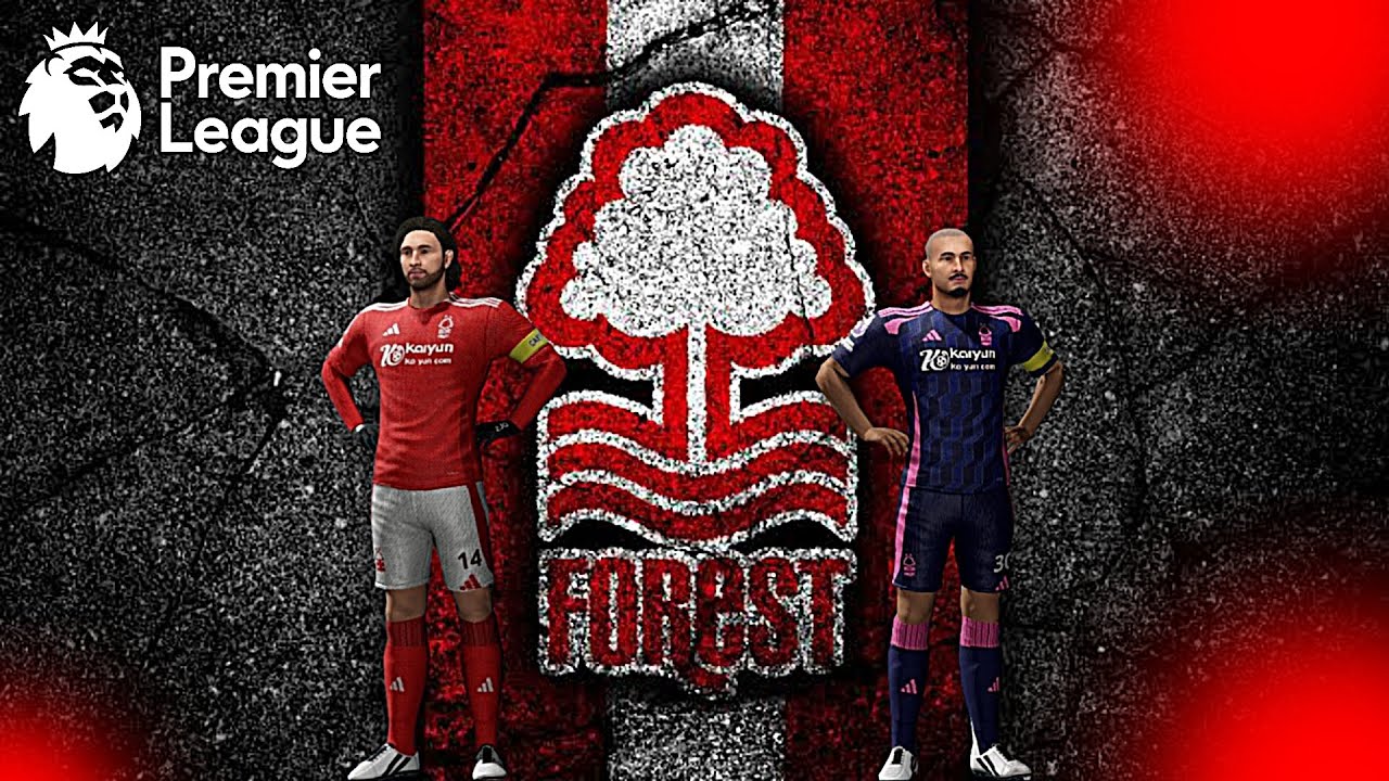 kit do Nottingham Forest 24/25 com o patch da Premier League - YouTube