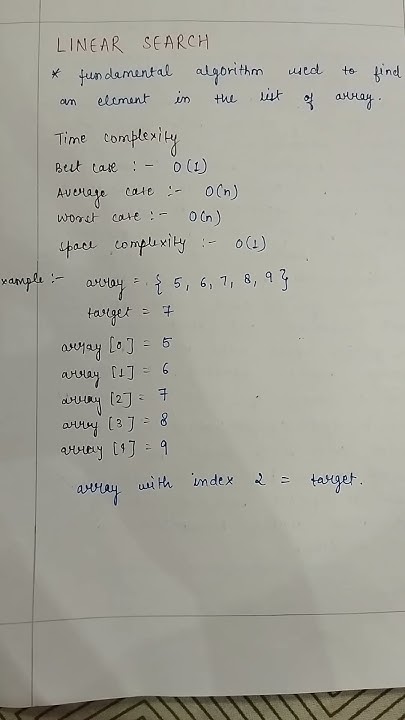 Linear Search || Searching Technique || DSA - YouTube