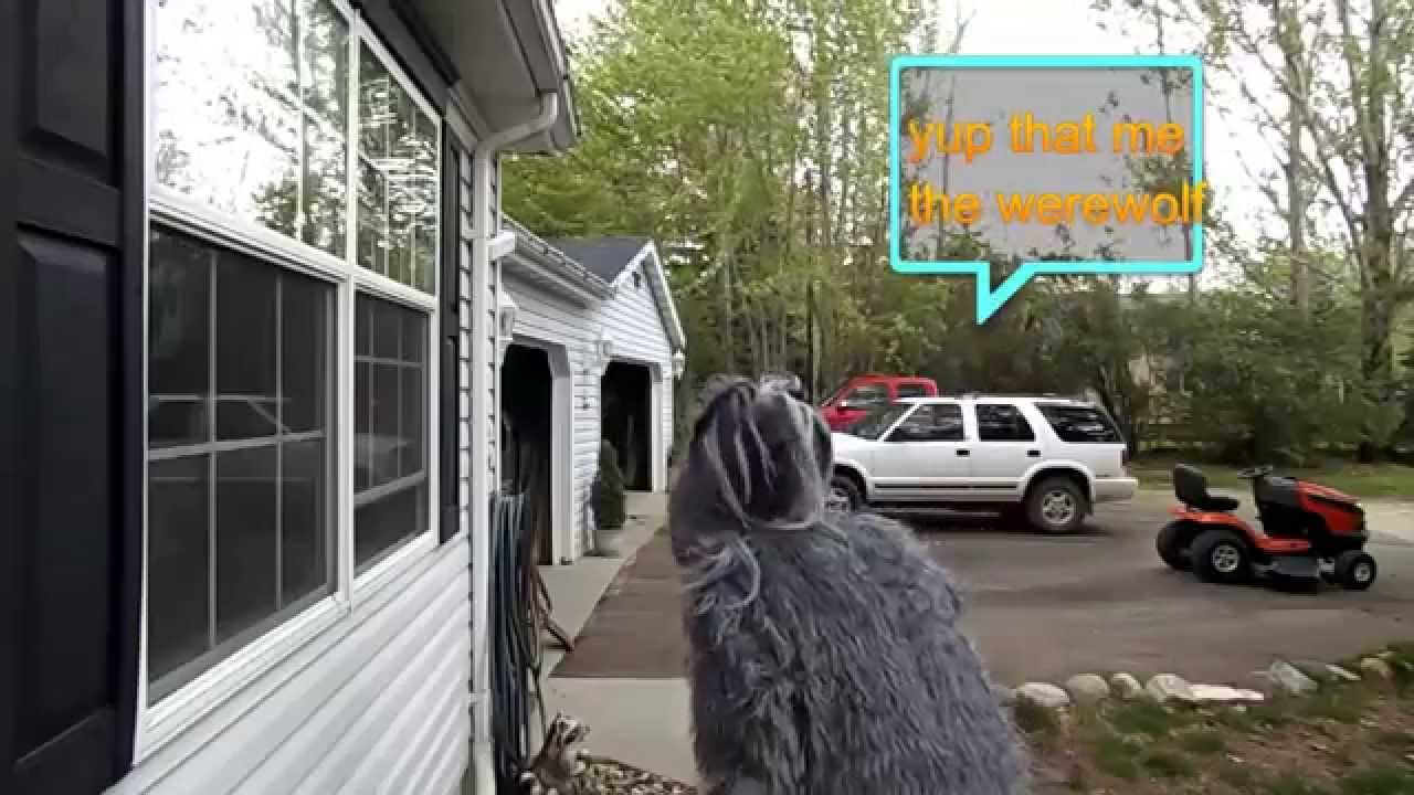 Werewolf scary prank - YouTube
