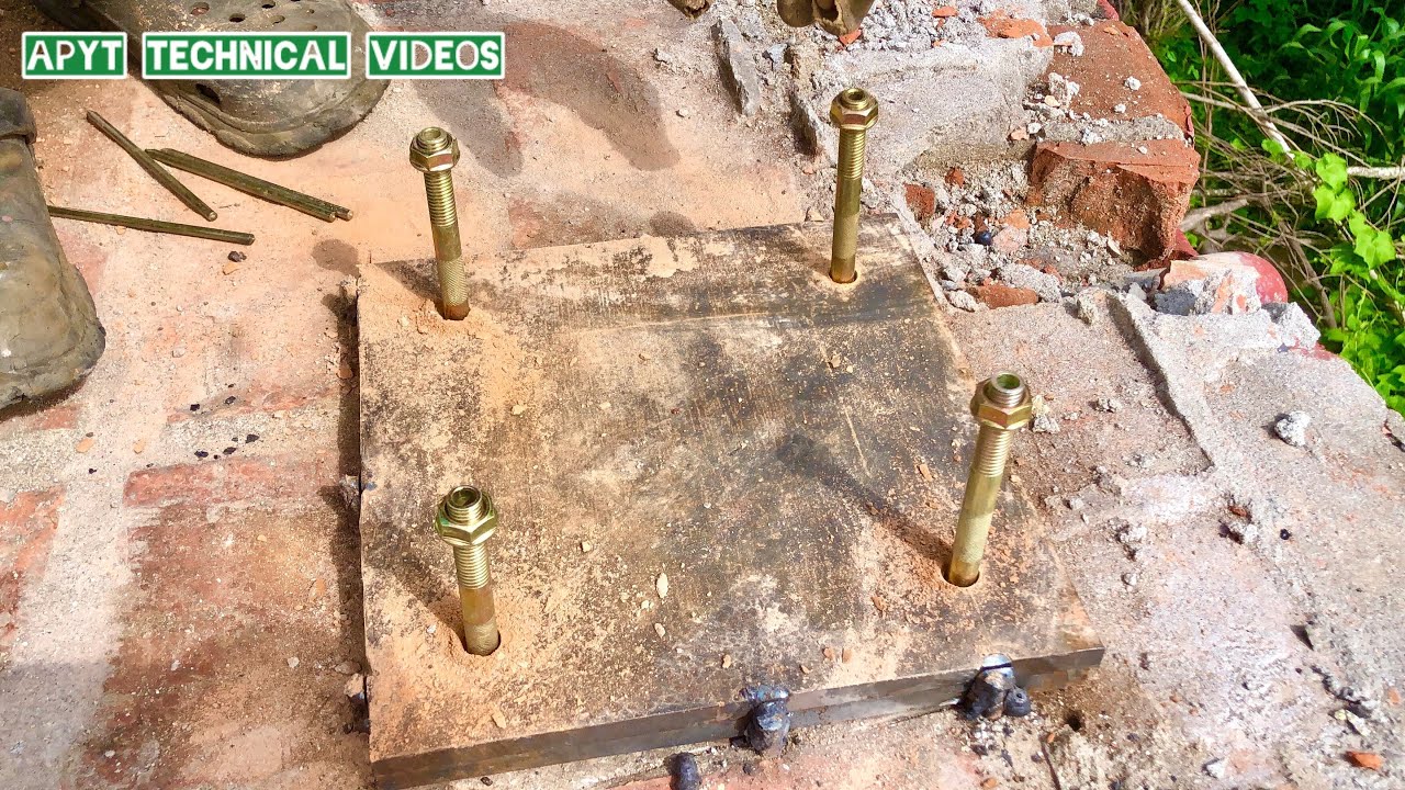 Installation Of Anchor Bolts In Concrete Foundation || Concrete Anchor ...