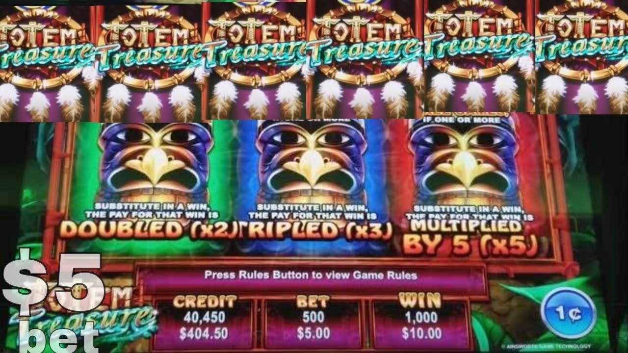 Totem Treasure Slot Machine MAX BET Bonus Won !! Live Slot Play - YouTube