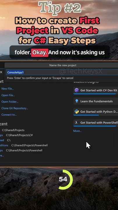 Creating First Project in VS Code for C# Easy Steps Tip #2 - YouTube