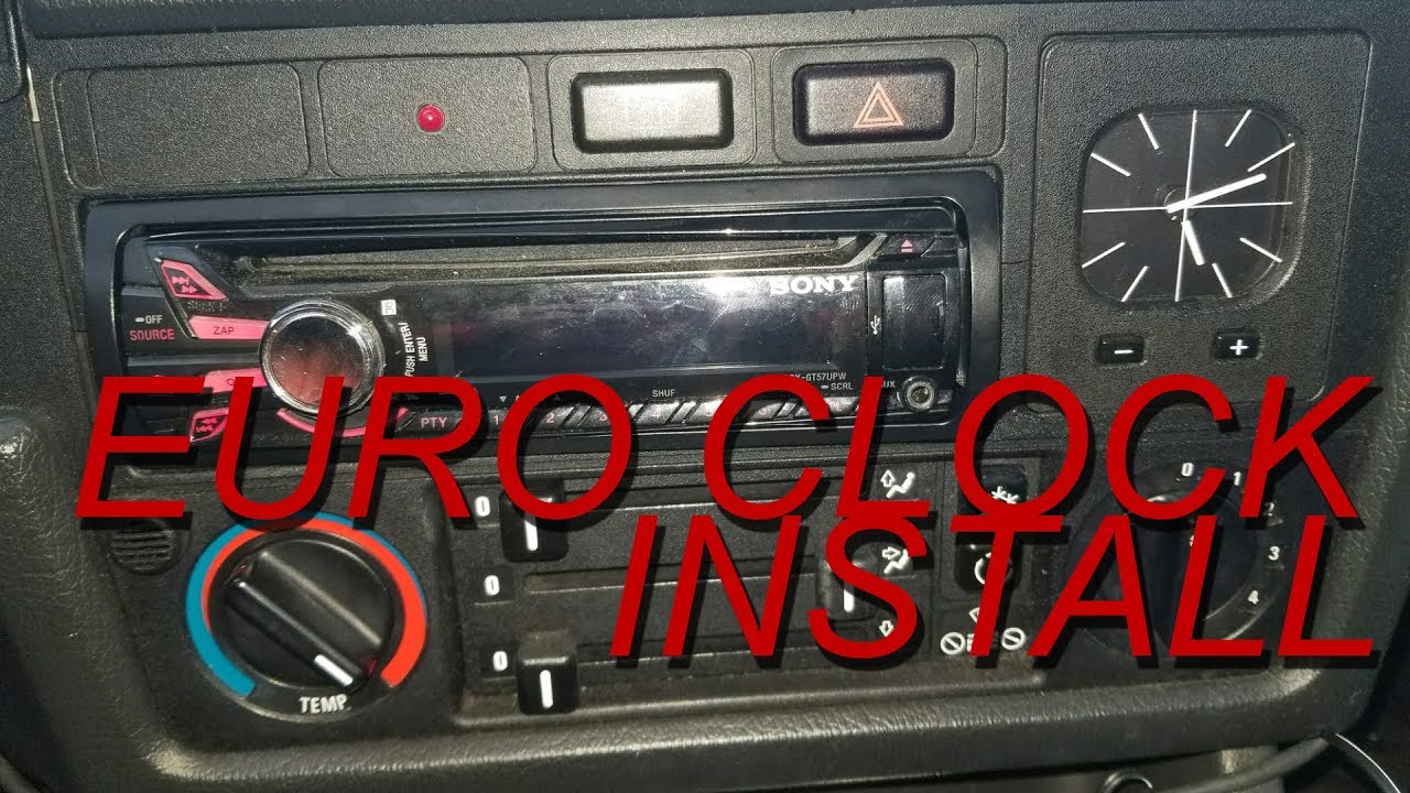 Euro Clock Install (E30) - YouTube