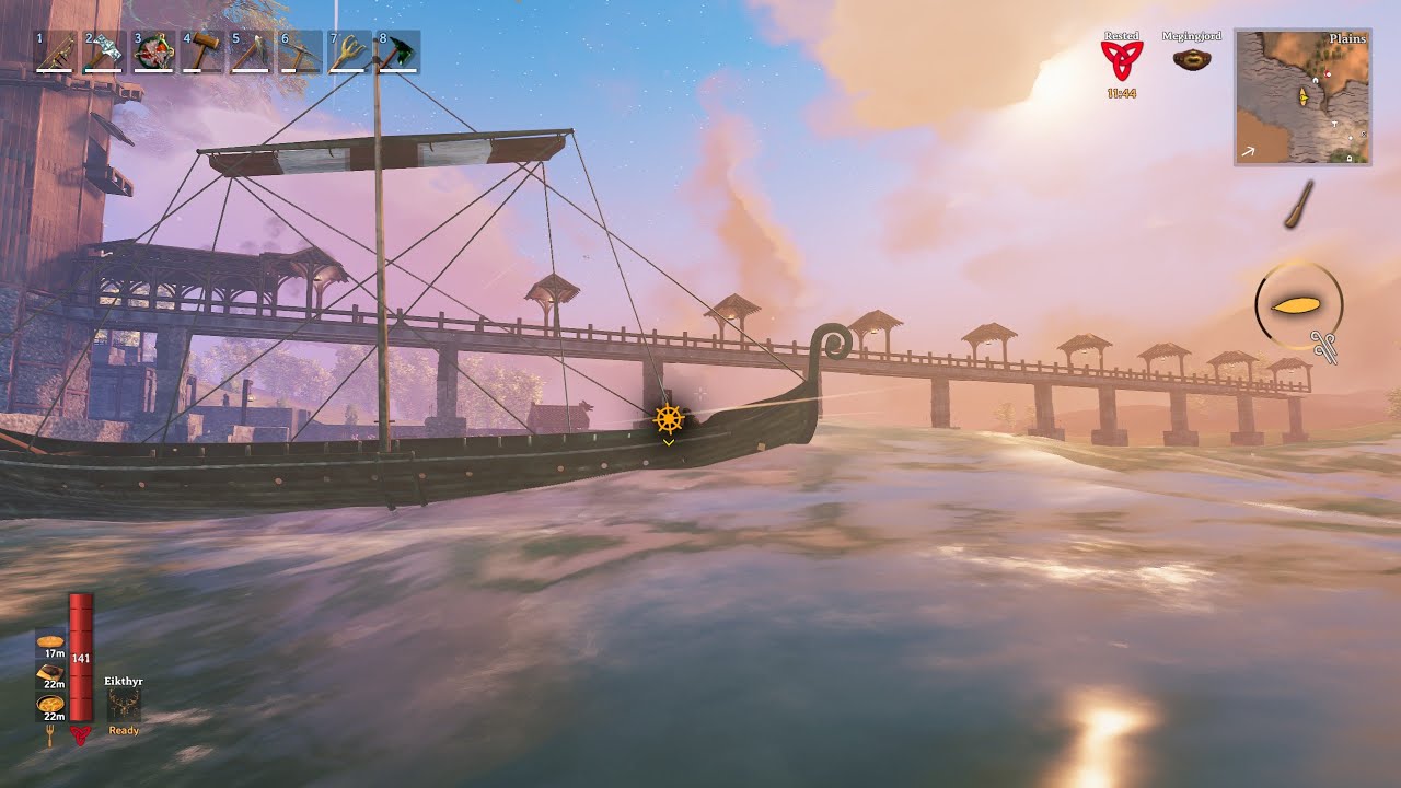 Valheim long bridge and high tower - YouTube