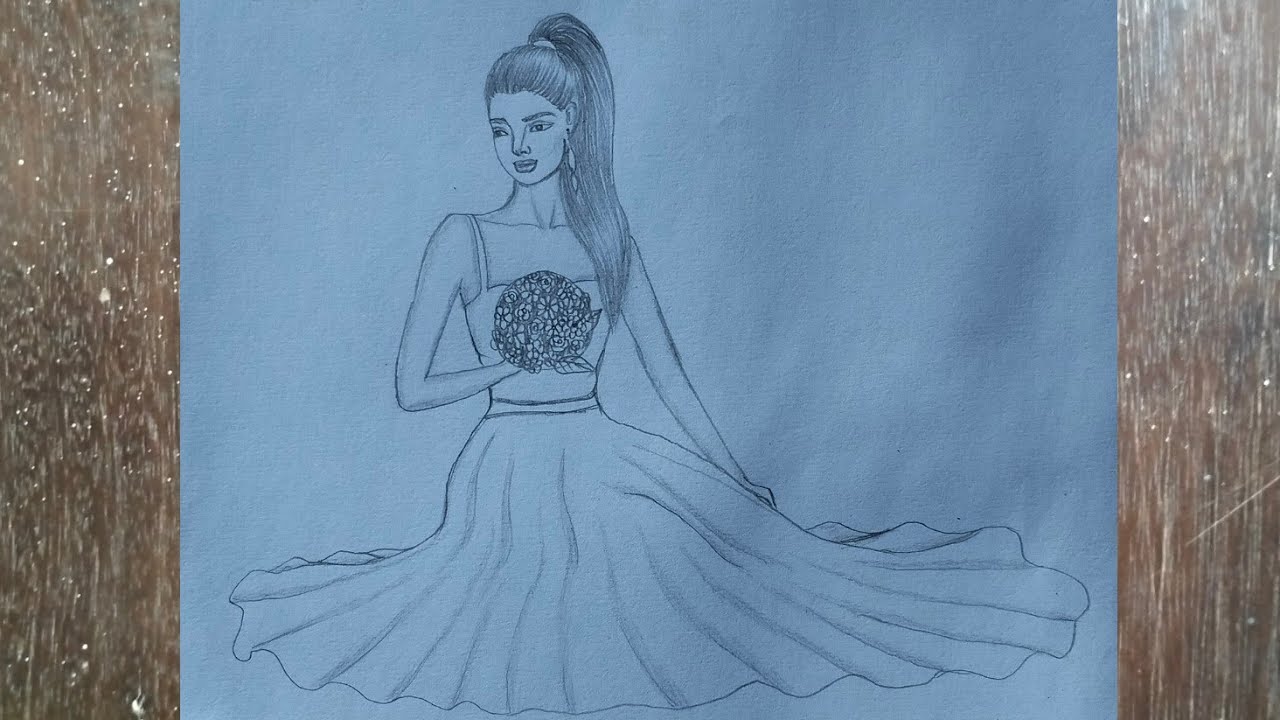 How to draw a girl sitting on the ground ( step by step) for beginners ...