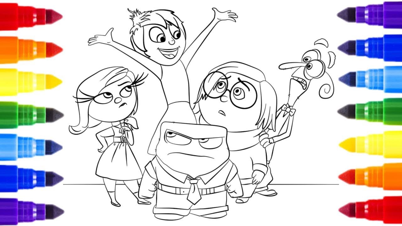 Inside out Coloring page / How to coloring Inside out - YouTube