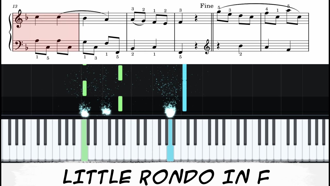 LITTLE RONDO IN FA MAJOR EASY PIANO - CLÁSICAL - DANIEL GOTTLOB ...