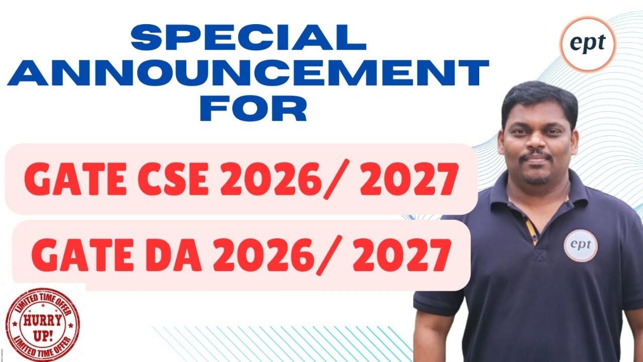 SPECIAL ANNOUNCEMENT FOR 2026/2027 GATE ASPIRANTS | GATE CSE | GATE DA ...