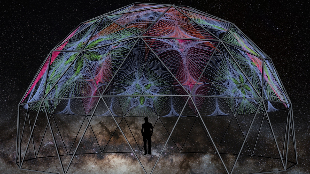 String Art Space Concept Sphere 1 - YouTube