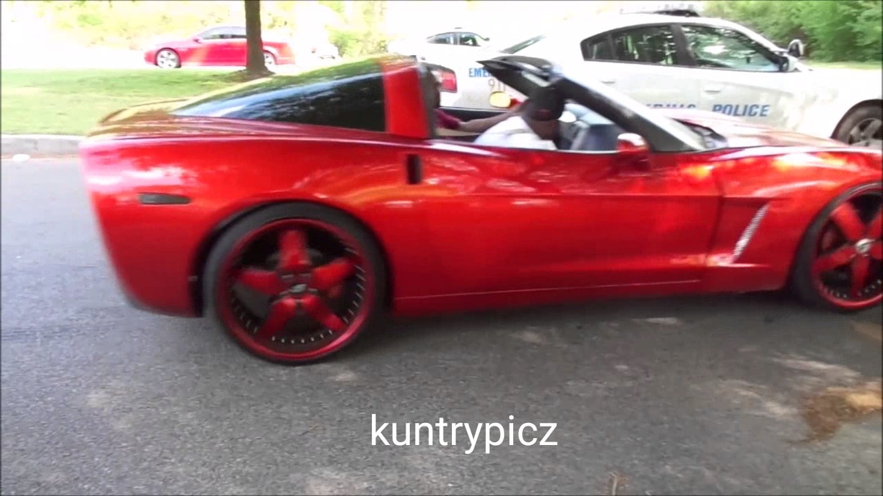 White max Davin floaters & red corvette forgiatos memphis whips - YouTube