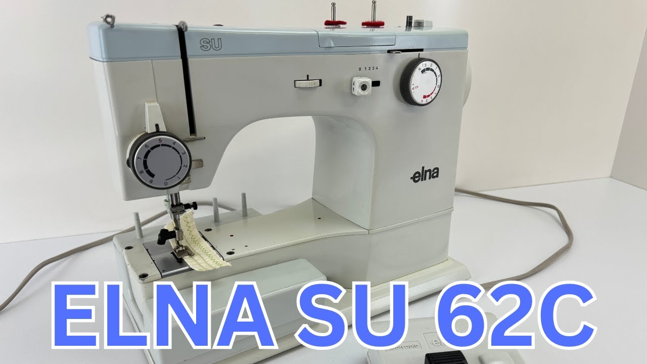 Vintage ELNA Made in Switzerland SU 62C Sewing Machine - YouTube