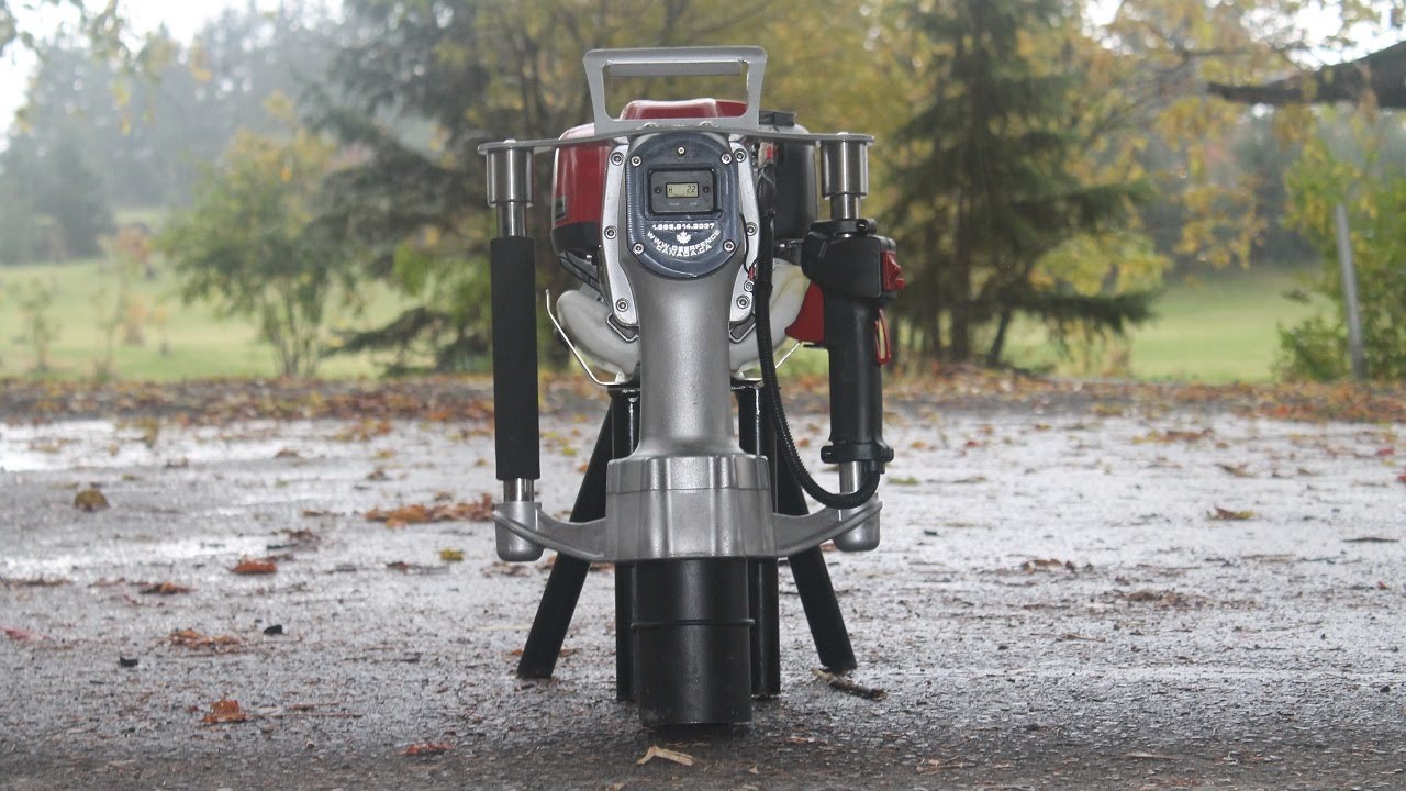 How to use a gas powered post driver on a flexible road marker - PPFlex ...