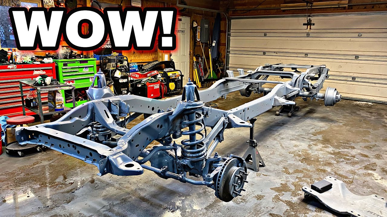 I Used Raptor Liner On My Rusty 22 Year Old Cummins Frame! - YouTube