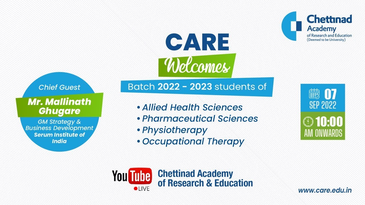 Chettinad Academy Of Research And Education Student inauguration ...