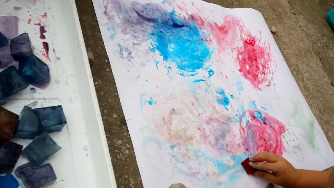 Pintar con hielo - YouTube