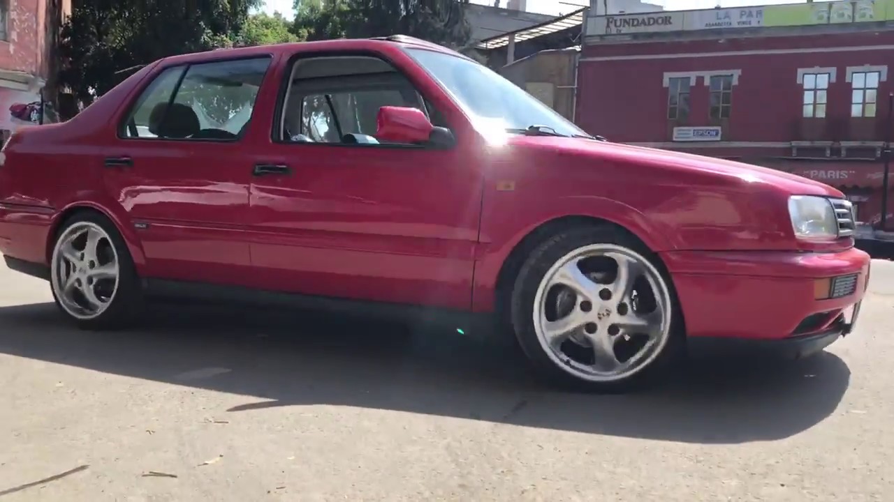 JETTA A3 CON RINES DE PORSCHE Y LLANTA STRECH - YouTube